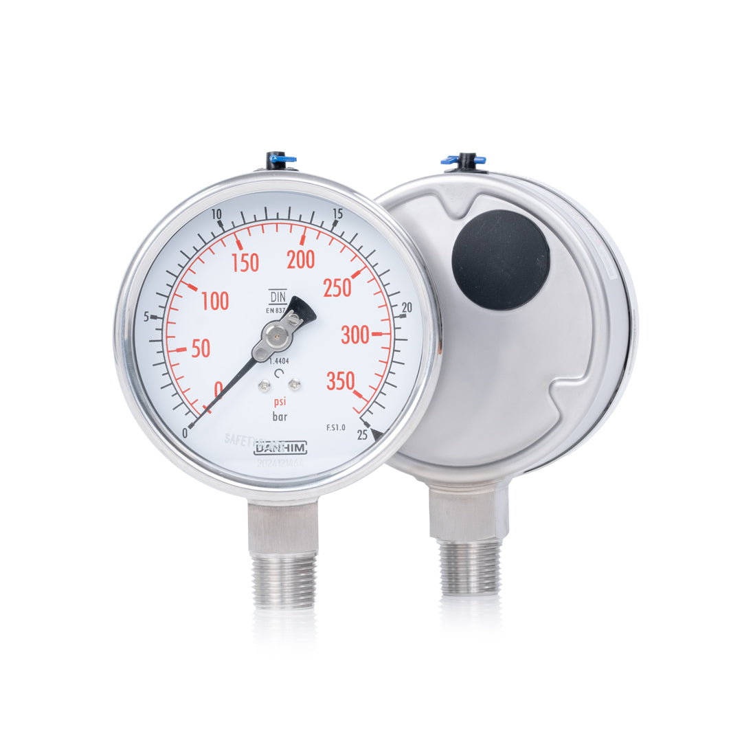 DANHIM DS100 Pressure Gauge, 0 ~ 25bar/350psi | Anaum.sa.com