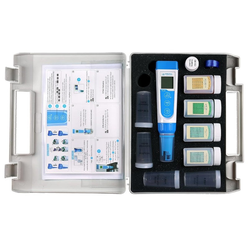 Apera PC60 Premium PH/EC/TDS/Salinity/Temp Pocket Tester Kit | Anaum.sa.com